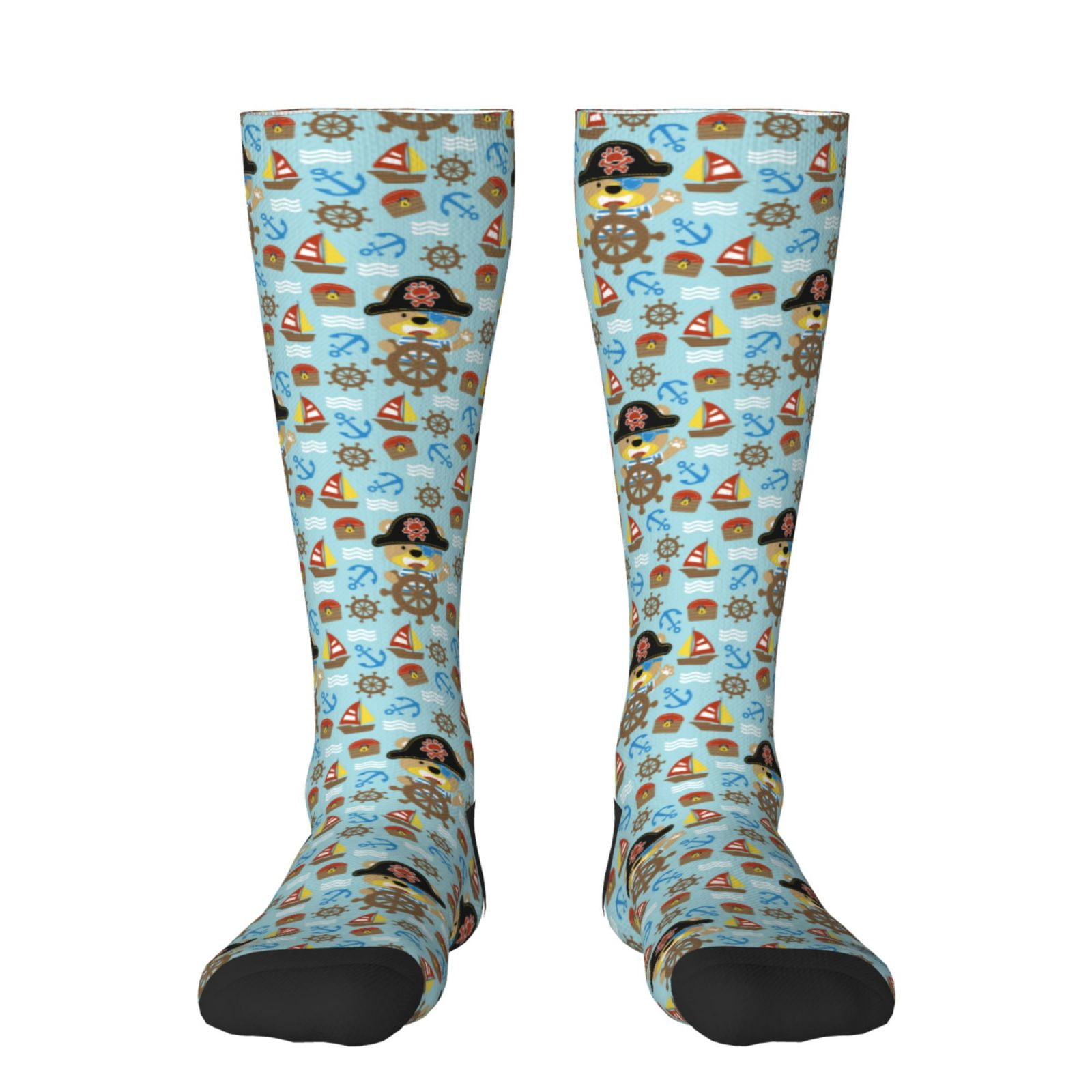 Cauagu funny pirate Funny 13.8in Socks for Unisex for Men,Women and ...