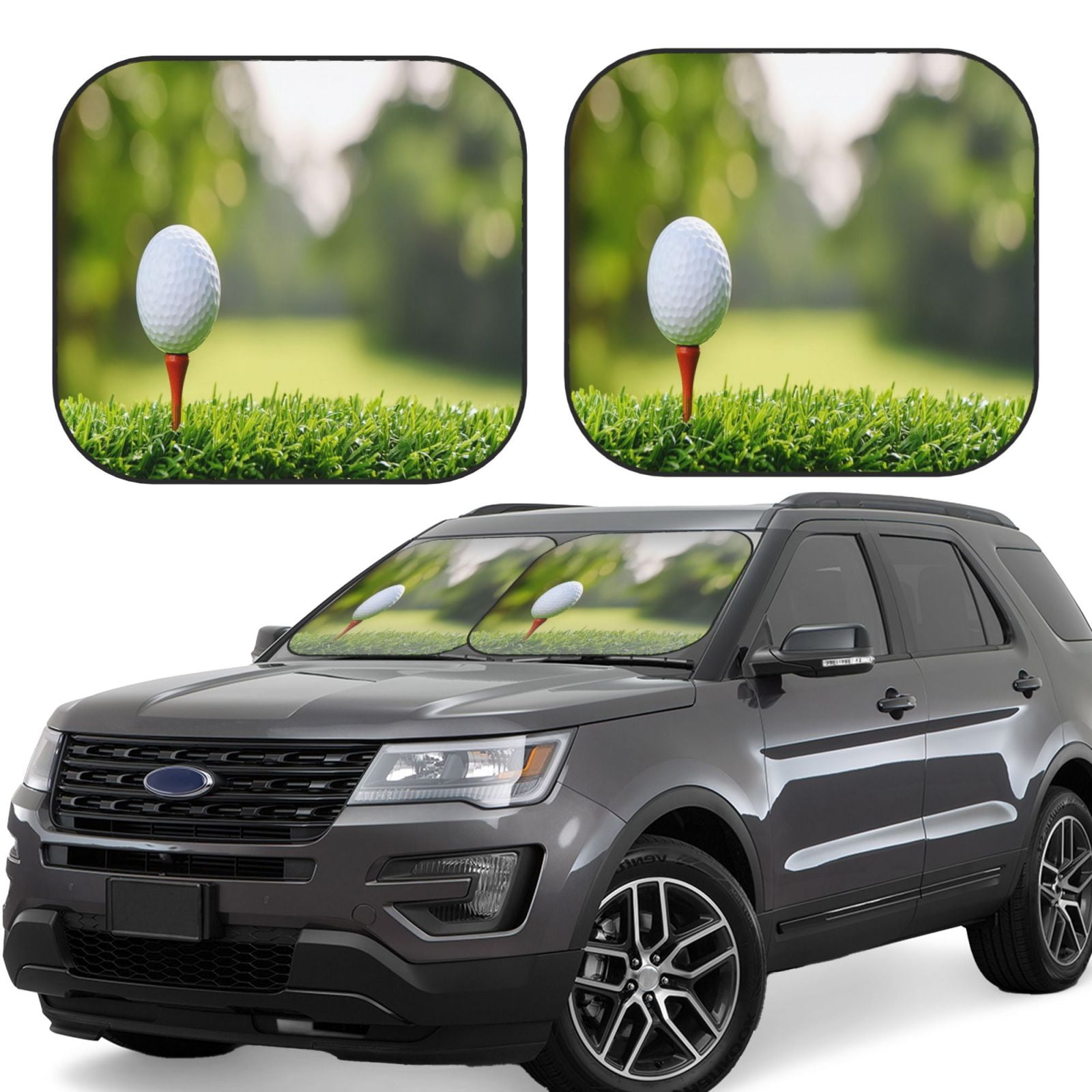 Cauagu golf ball perched on a tee Cauagu {designName} Print Foldable ...