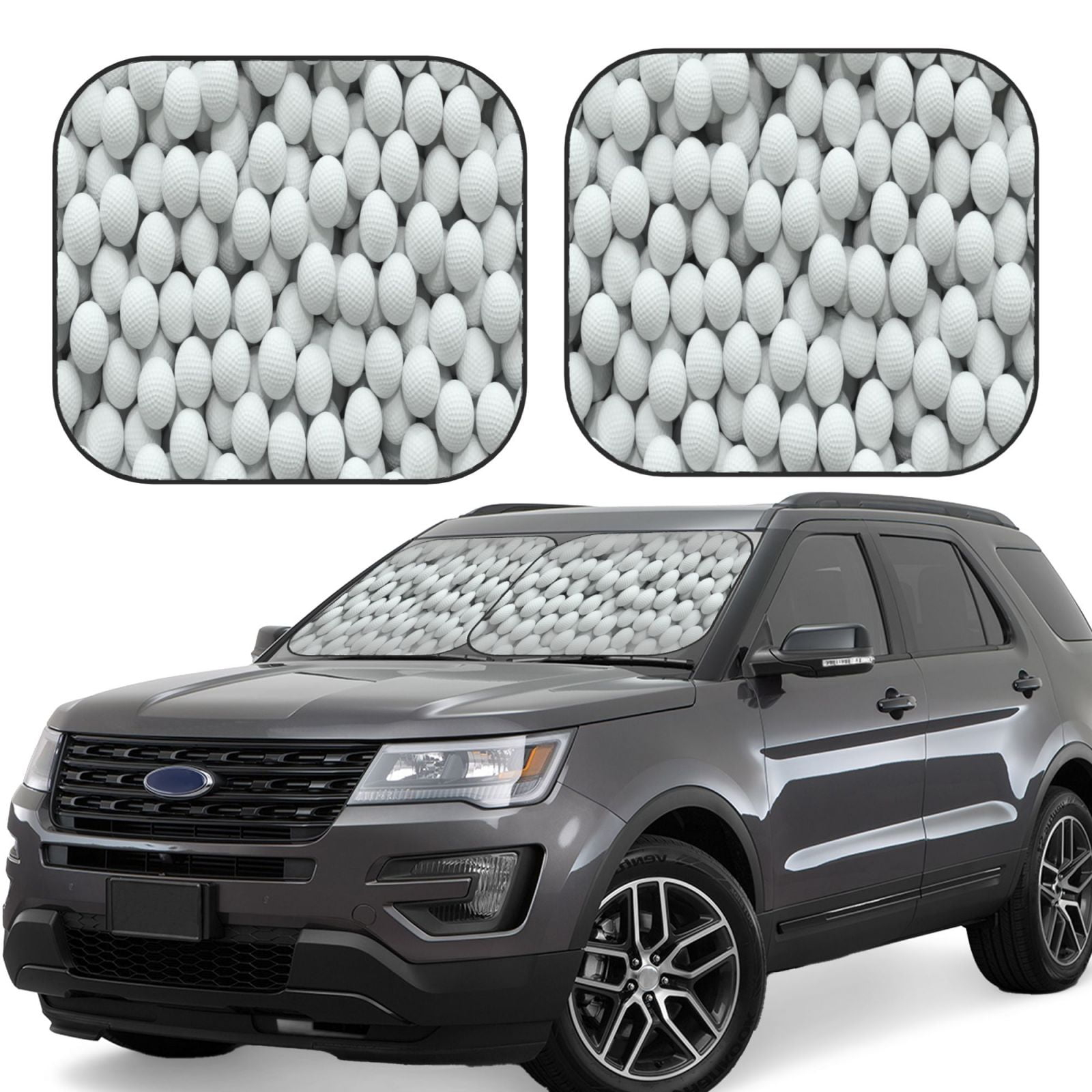 Cauagu golf balls Cauagu {designName} Print Foldable Car Windshield Sun ...