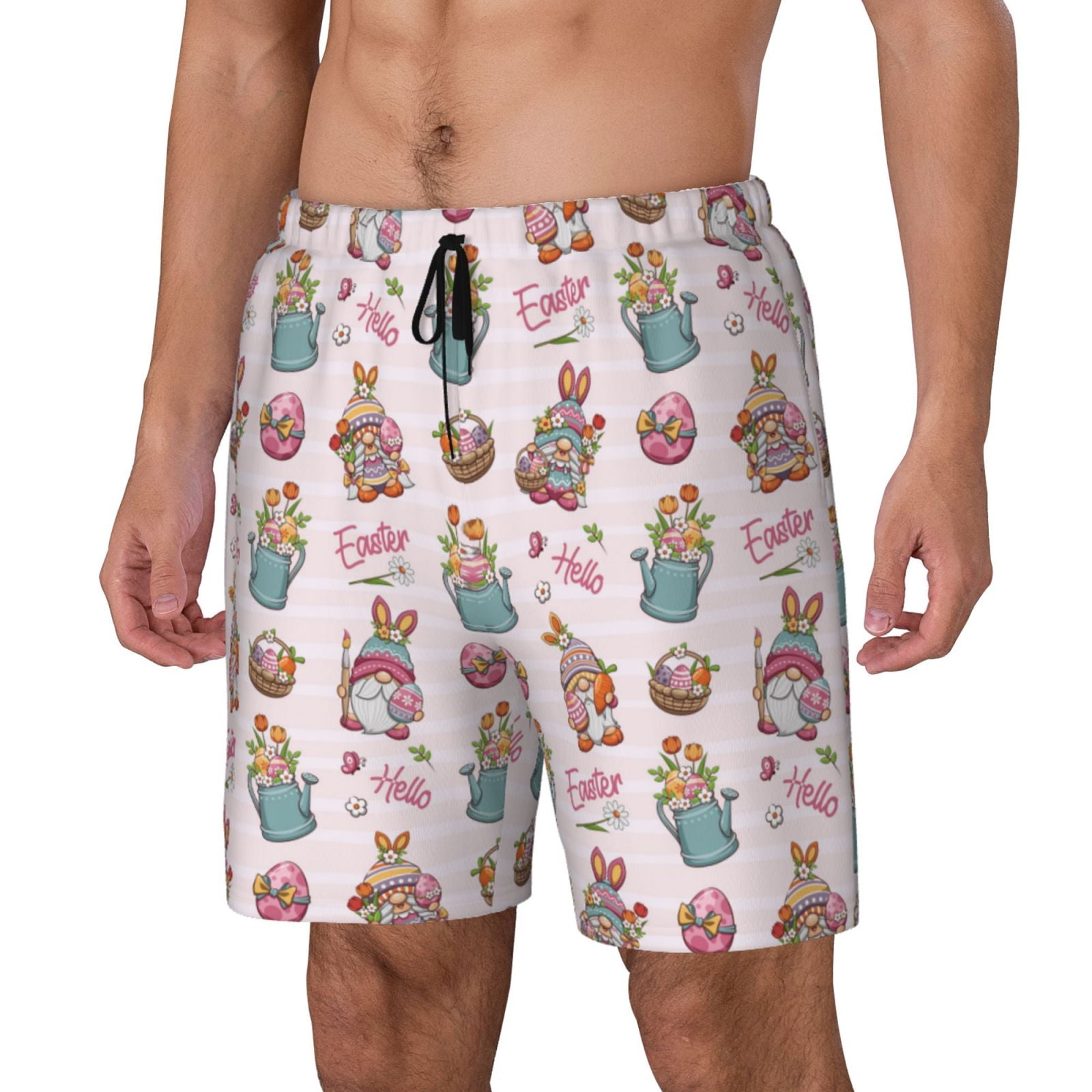 Cauagu happy Easter Print Mens Swim Trunks Quick Dry Board Shorts Swim ...