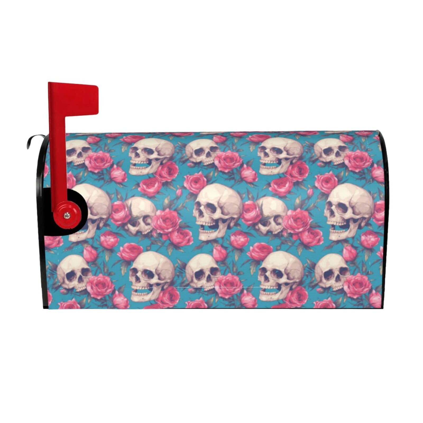 Cauagu happy Skull rose Pattern Magnetic Mailbox Covers, Mailbox Cover ...