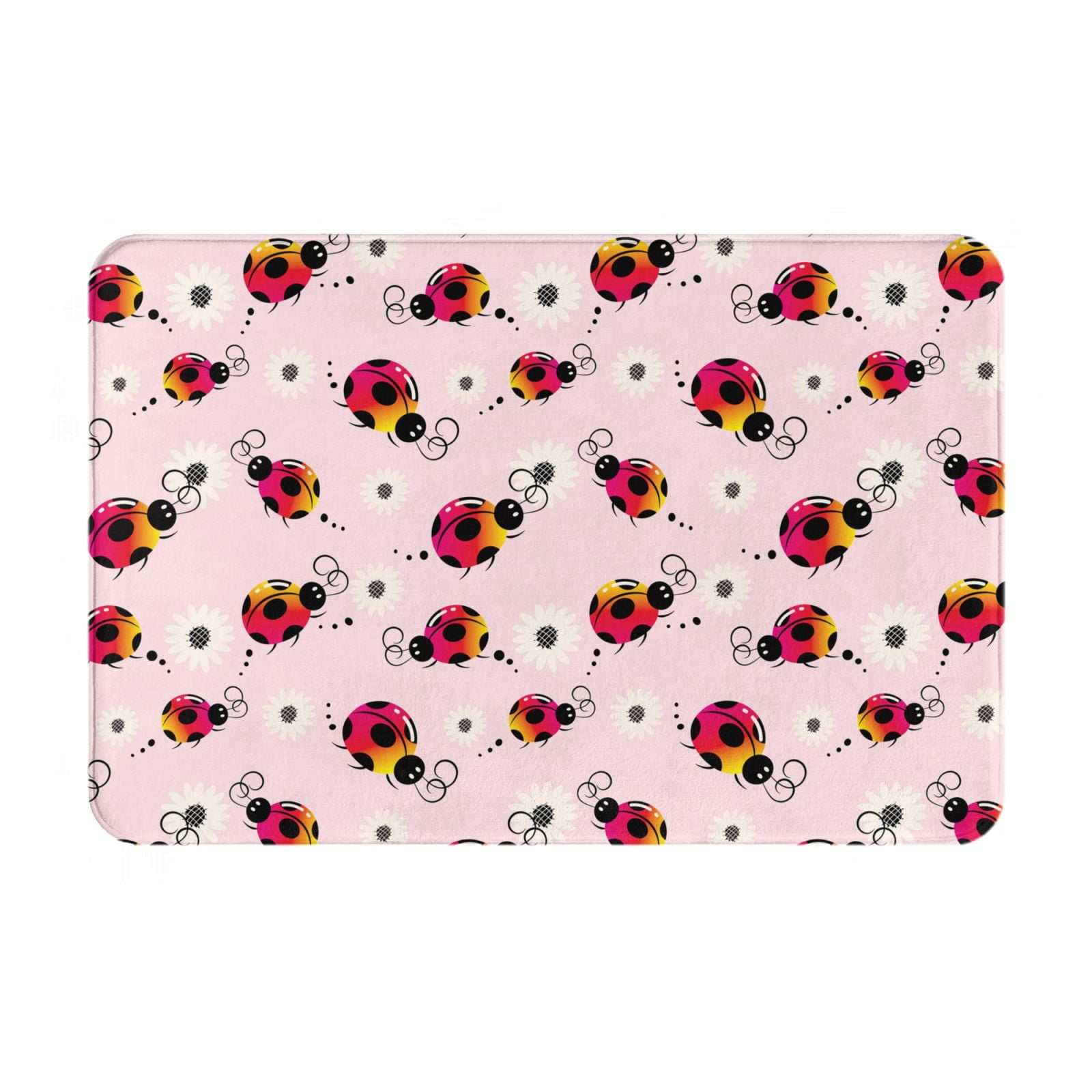 Cauagu ladybugs and flower Print Front Door Mat for Indoor Entrance ...