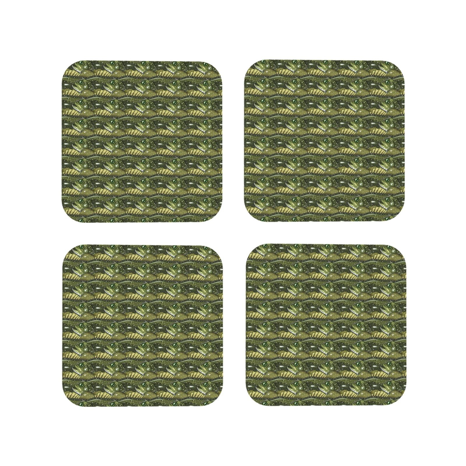 Cauagu largemouth bass for Round Coaster,Drink Coasters Set of 4 ...