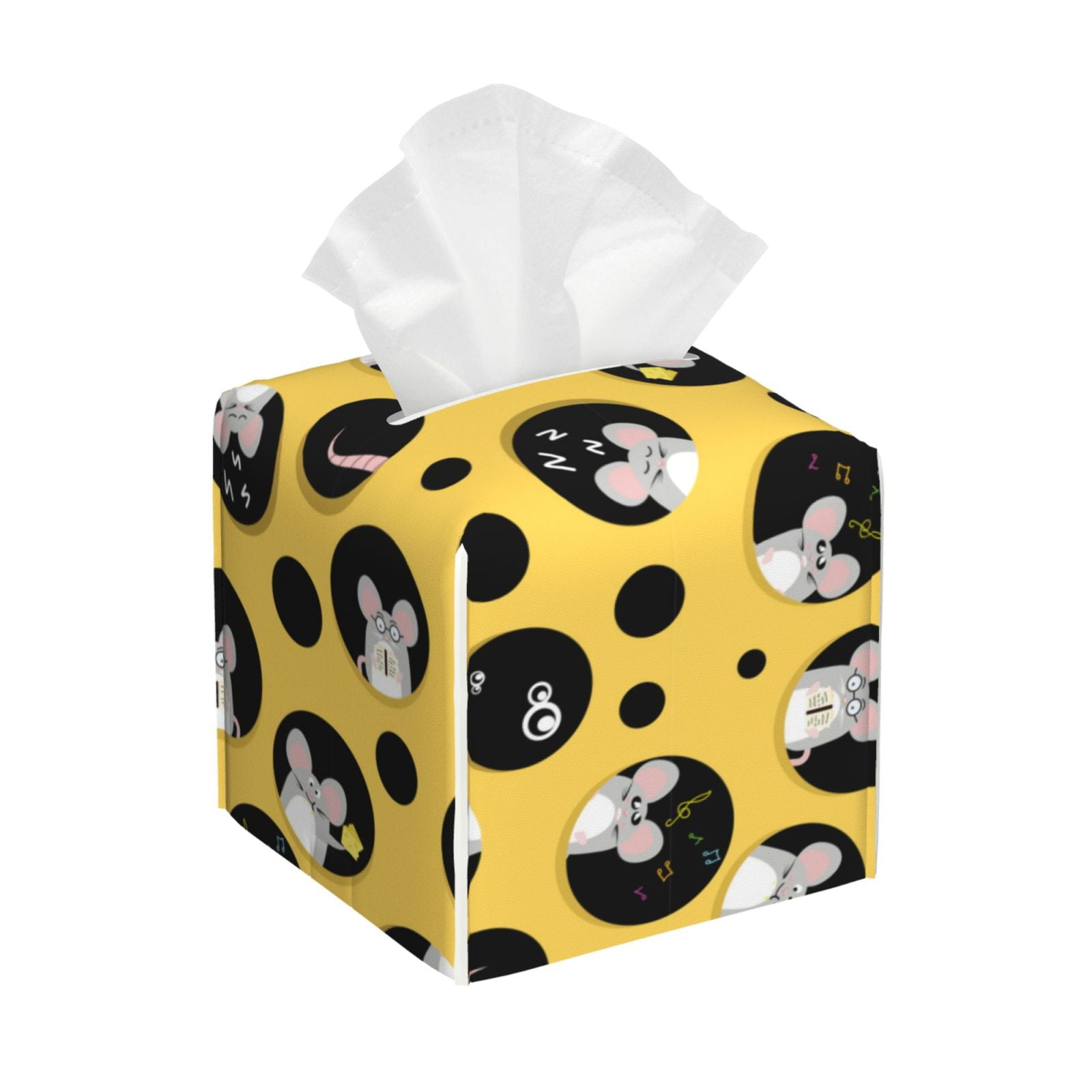 Cauagu mouse live in cheese home Print Tissue Box Cover,Leather Square ...