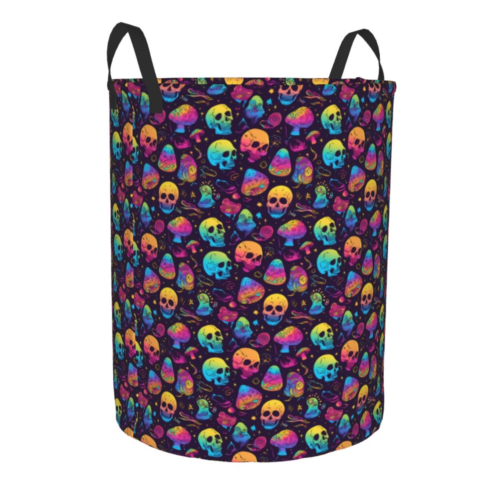 Cauagu mushroom color Skull for Laundry Basket,Collapsible Organizer ...