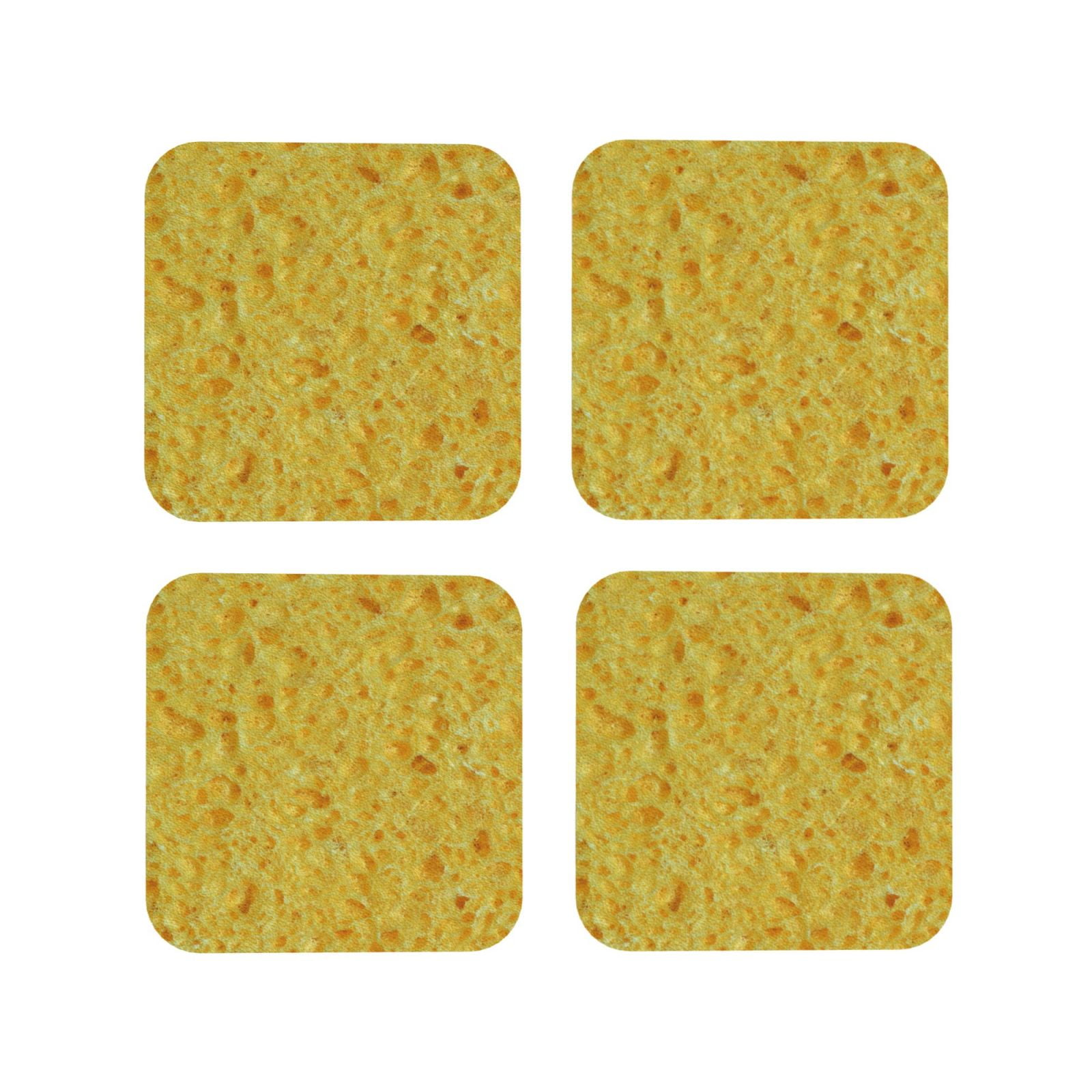 Cauagu nachos cracker for Round Coaster,Drink Coasters Set of 4 Leather ...