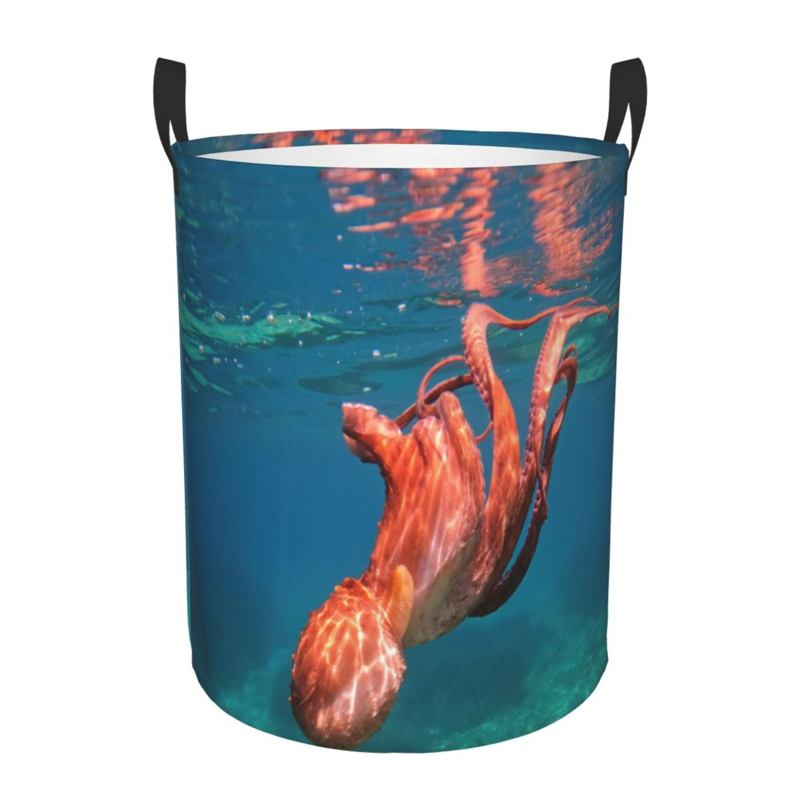 Cauagu octopus swimming for Laundry Basket,Collapsible Organizer Basket ...