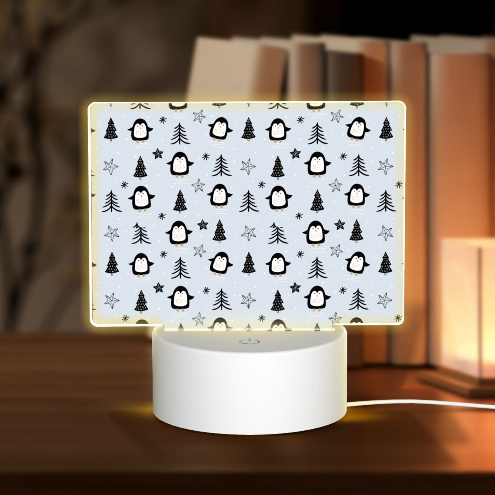 Cauagu penguin tree star for Rectangle Acrylic Night Light - Acrylic ...