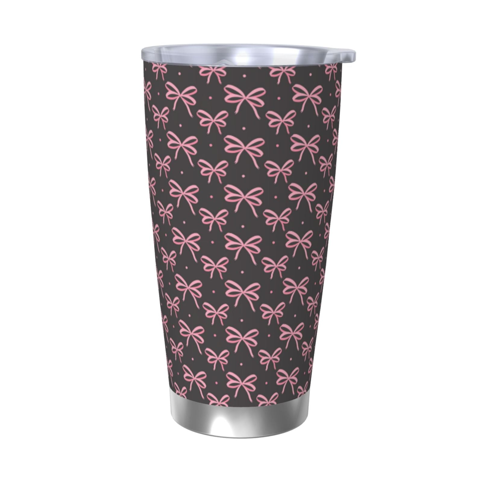 Cauagu pink bow Pattern 20oz Tumbler,Stainless Steel Vacuum Insulated ...