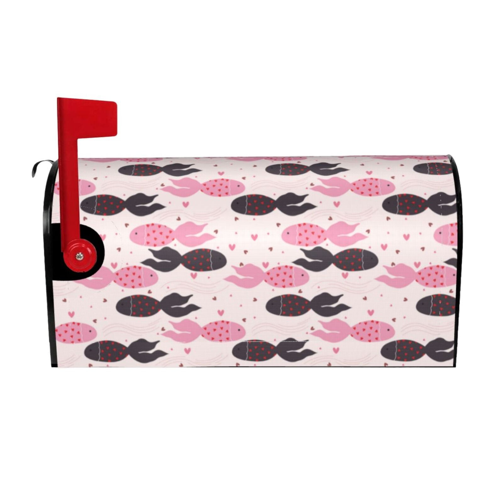 Cauagu pink fish hearts Pattern Magnetic Mailbox Covers, Mailbox Cover ...