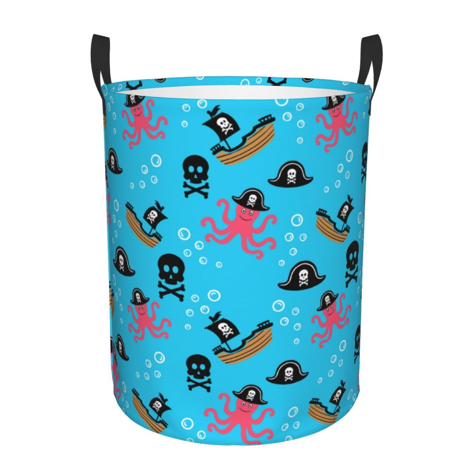 Cauagu pirate Octopus for Laundry Basket,Collapsible Organizer Basket ...