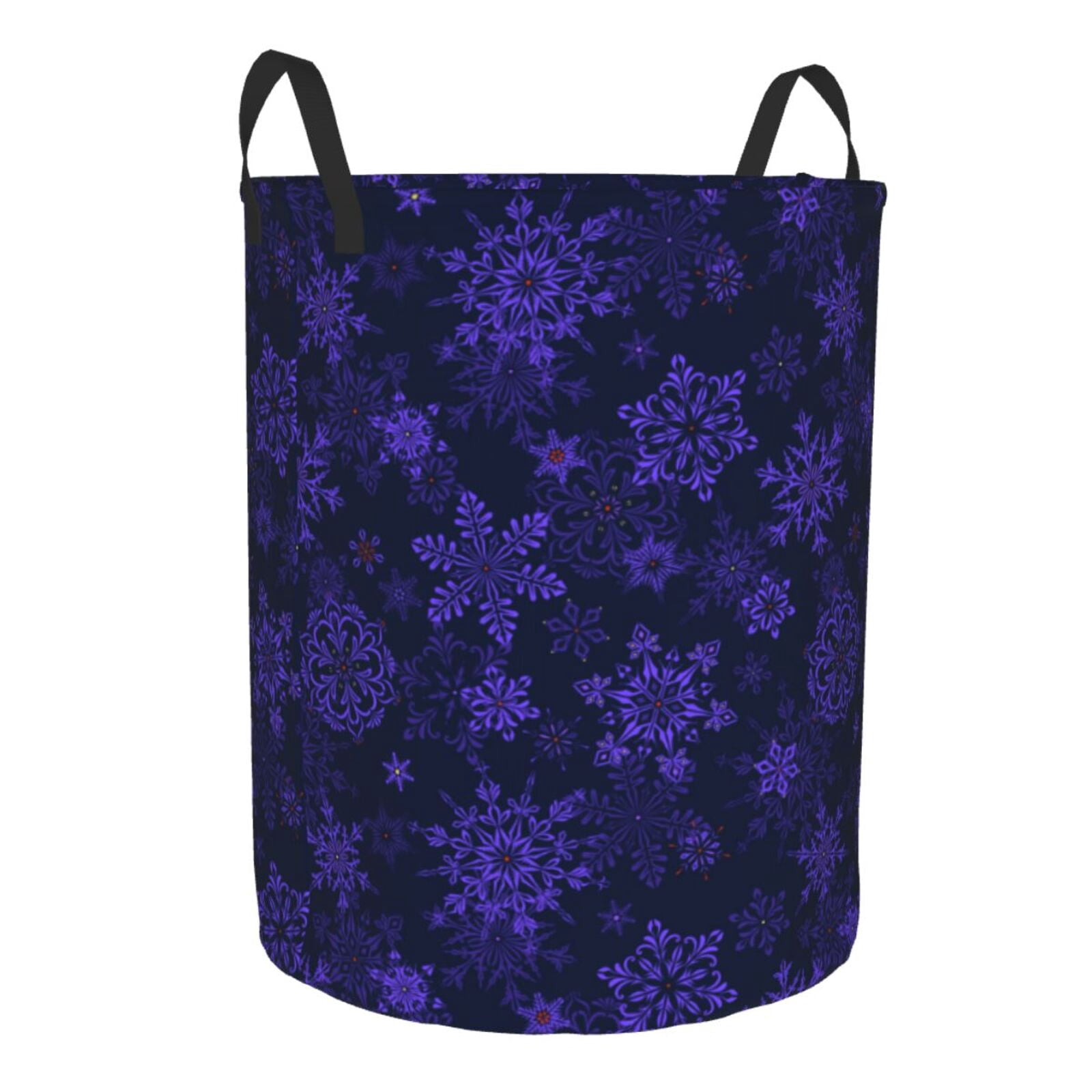 Cauagu purple flower Snowflake for Laundry Basket,Collapsible Organizer ...