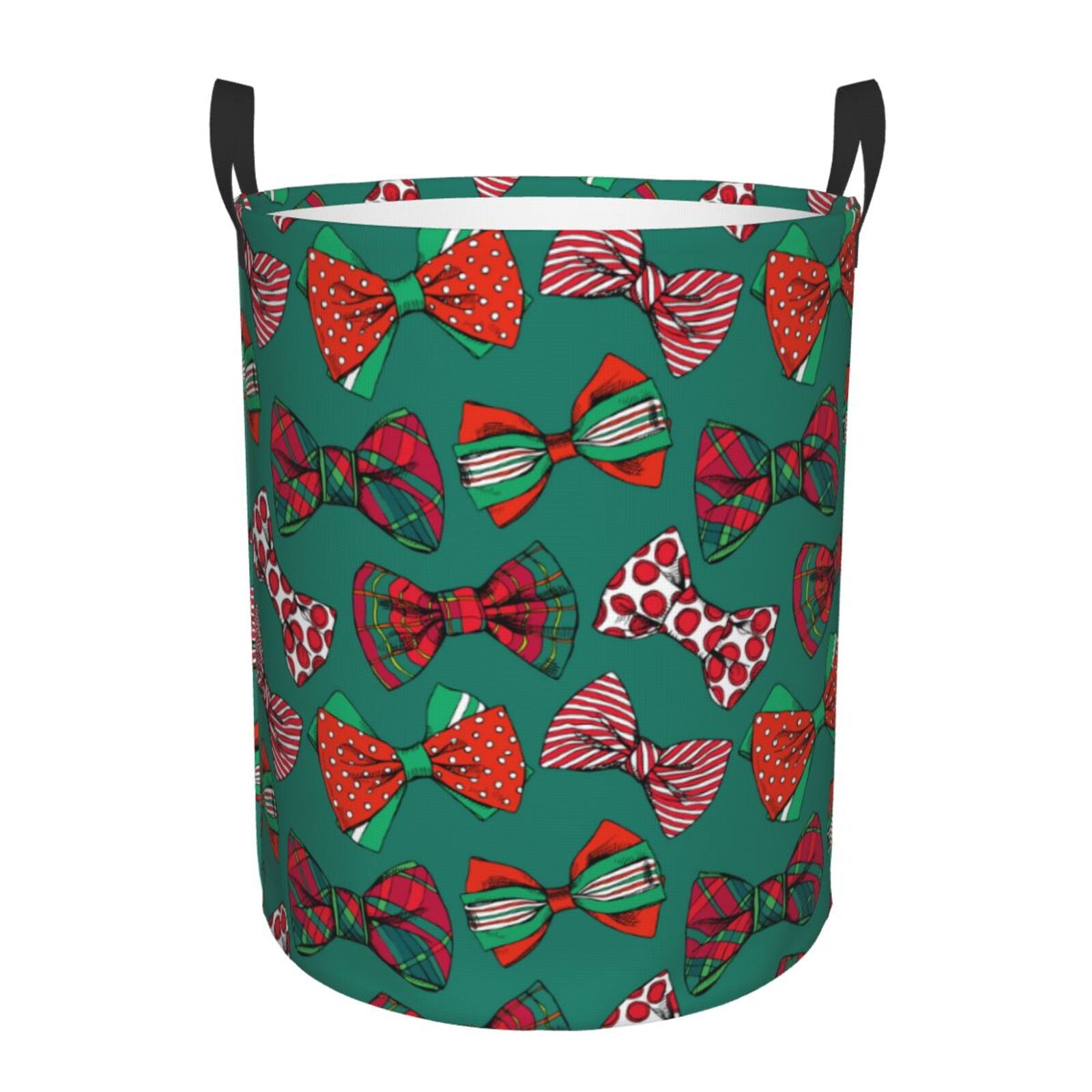 Cauagu red and green bow tie for Laundry Basket,Collapsible Organizer ...