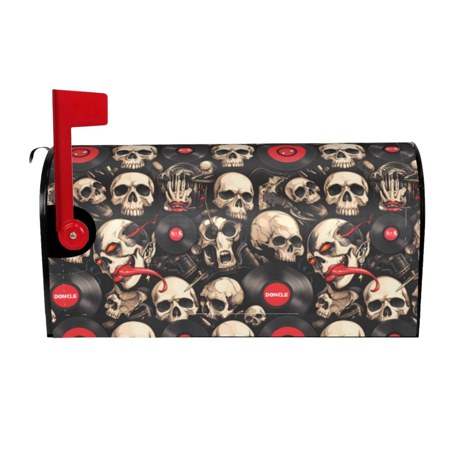 Cauagu rock record Skull Pattern Magnetic Mailbox Covers, Mailbox Cover ...
