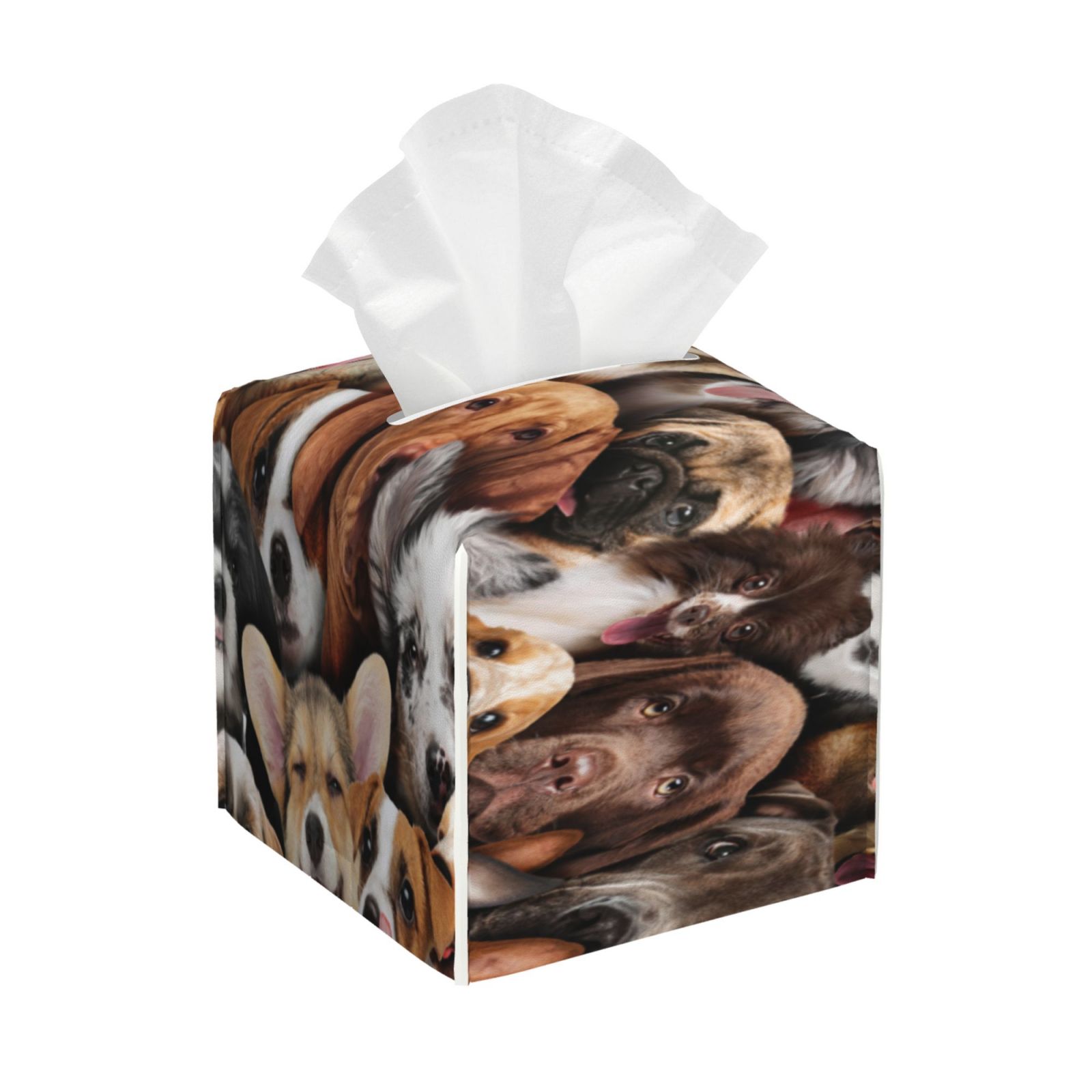 Cauagu various dog breeds Print Tissue Box Cover,Leather Square Holder ...