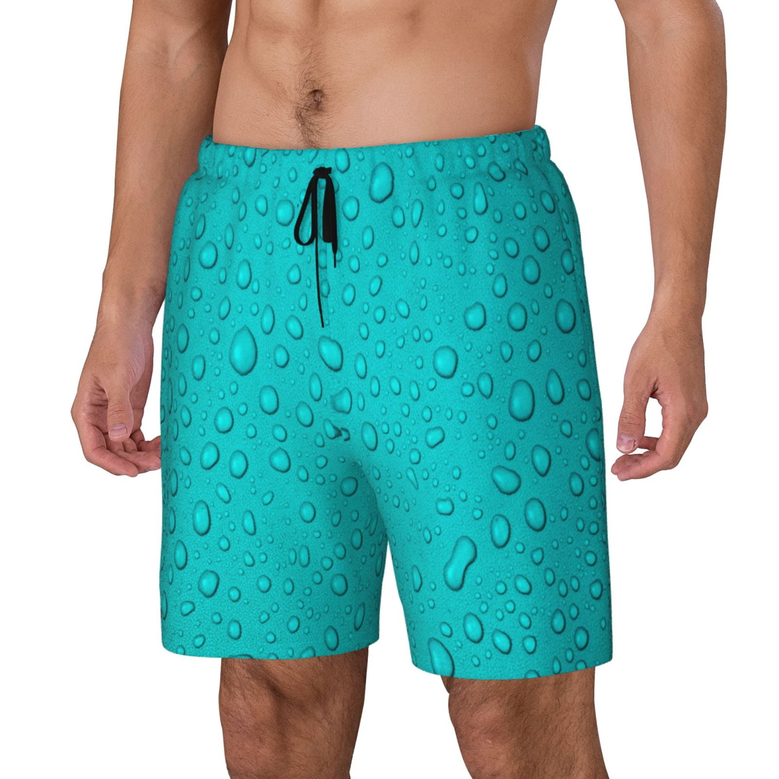 Cauagu water droplets Print Mens Swim Trunks Quick Dry Board Shorts ...