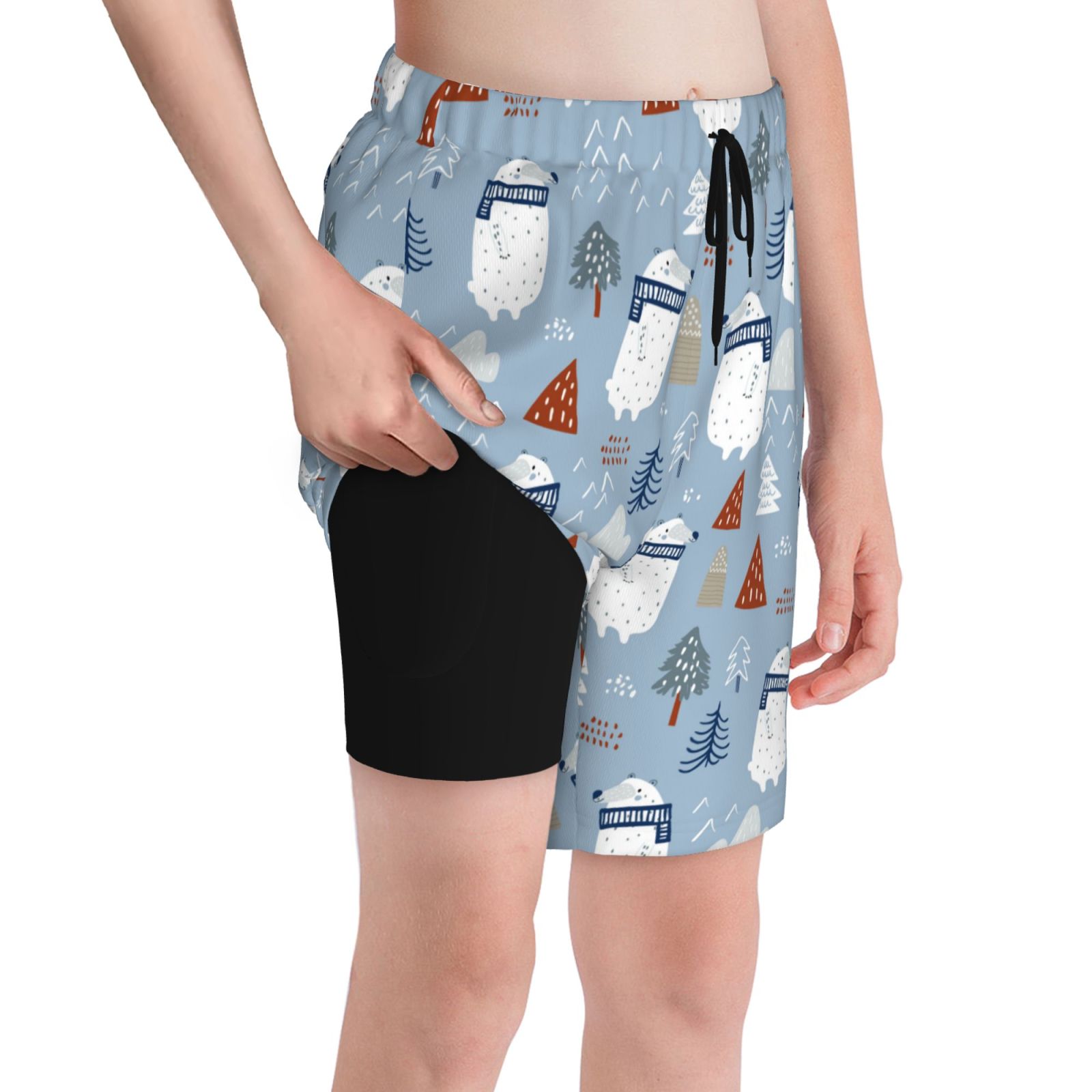 Cauagu winter Scarf beer Print Swim Trunks for Men,Youth Boys Swim ...