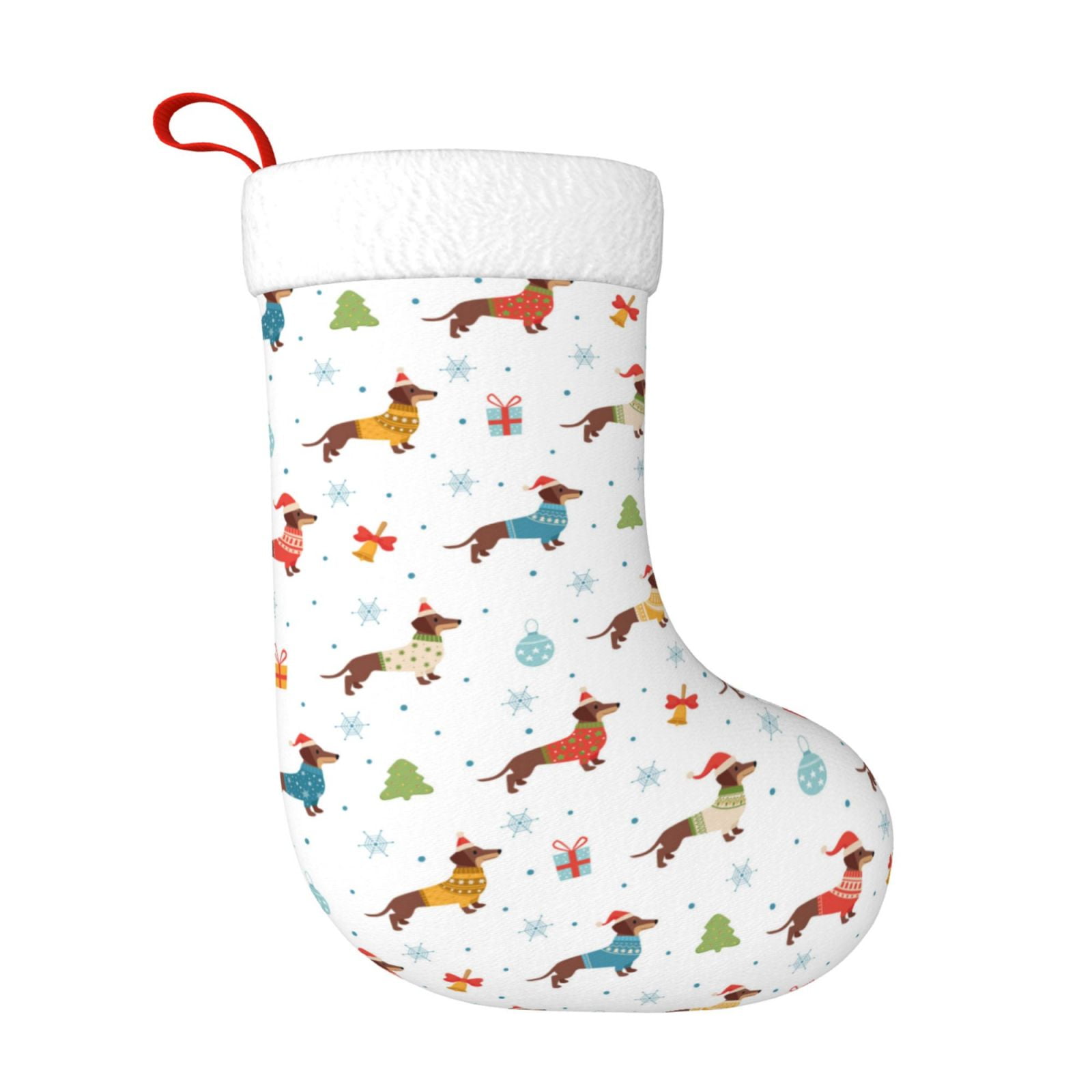 Cauagu winter Snowflake Dachshund for Christmas Stockings,1-Pack Large ...