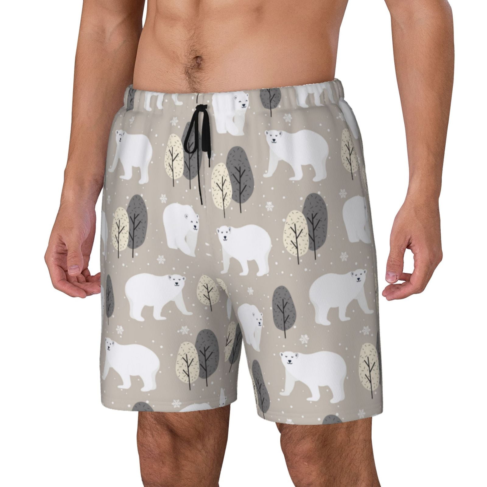 Cauagu winter Snowflake beer Print Mens Swim Trunks Quick Dry Board ...