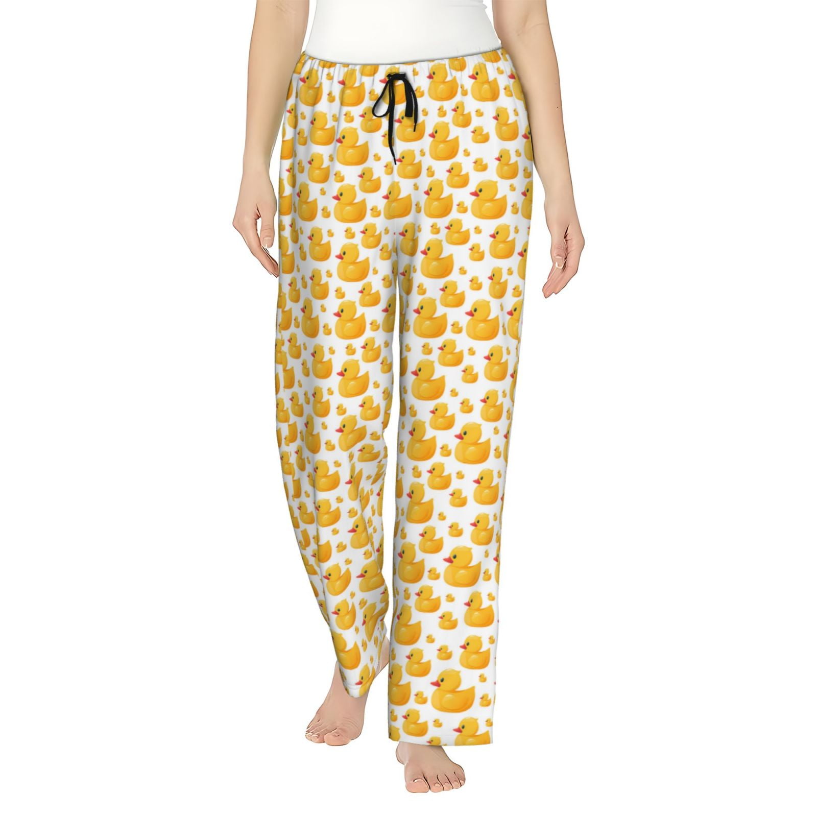 Cauagu yellow rubber ducks Pajama Pants for Women Loose Fit Wide Leg ...