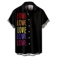 Caual Tee for Men Leisure 3D Digital Print Buckle Lapel Short Sleeve ...