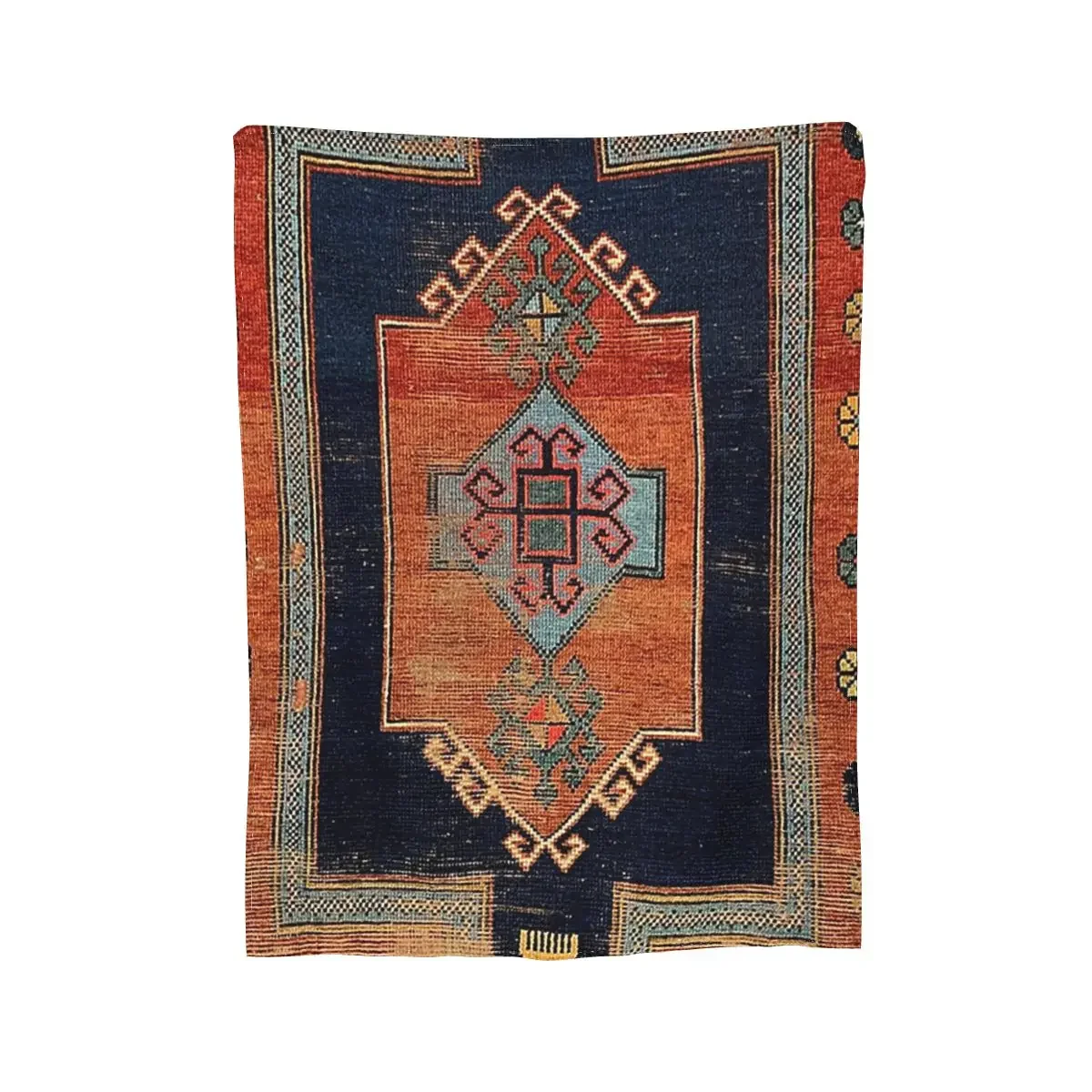Caucasian Worn Rug Design Weave Woven Aztec Textile Blanket Soft Warm ...