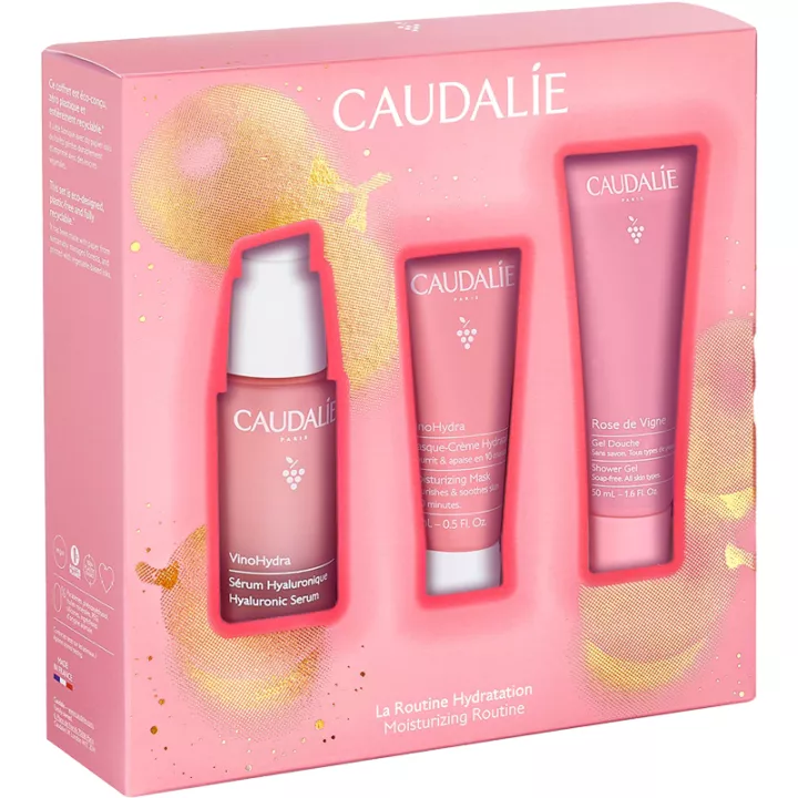 Caudalie Hydration Routine Set: a serum, a cream mask and a shower gel for complete hydration ...