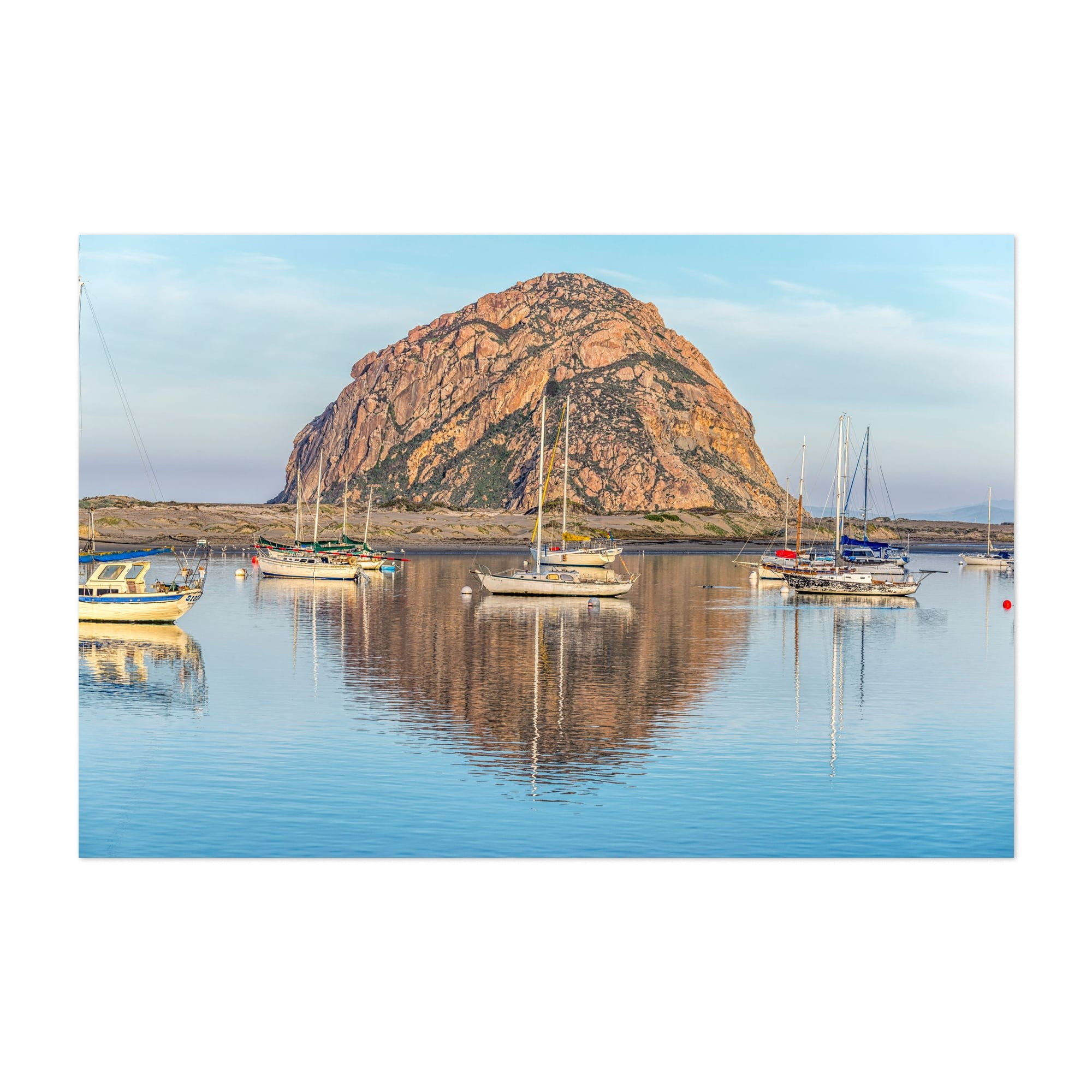 Caught In Reflection - Morro Rock - Morro Bay California Photography ...