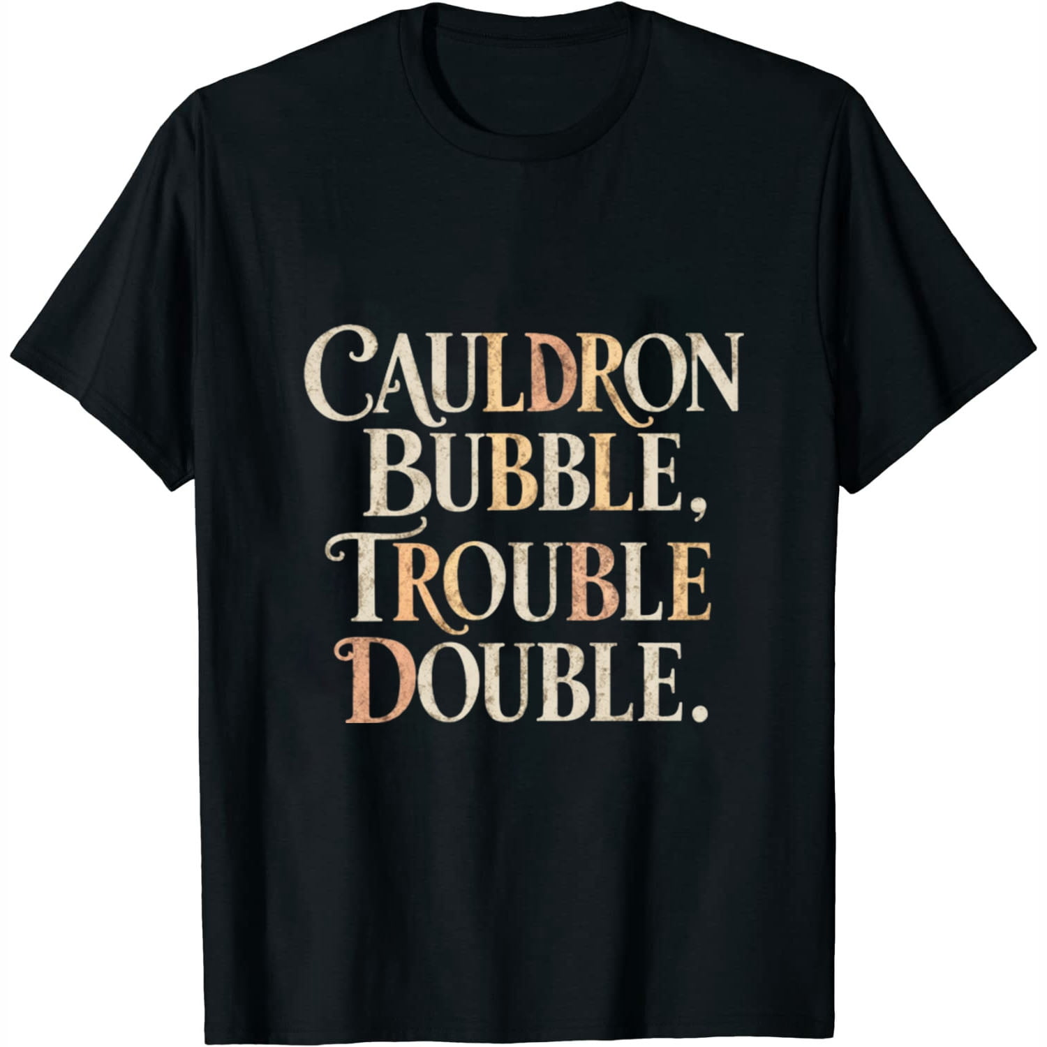 Cauldron Bubble, Trouble Double Card Occult Goth Halloween Gothic T ...