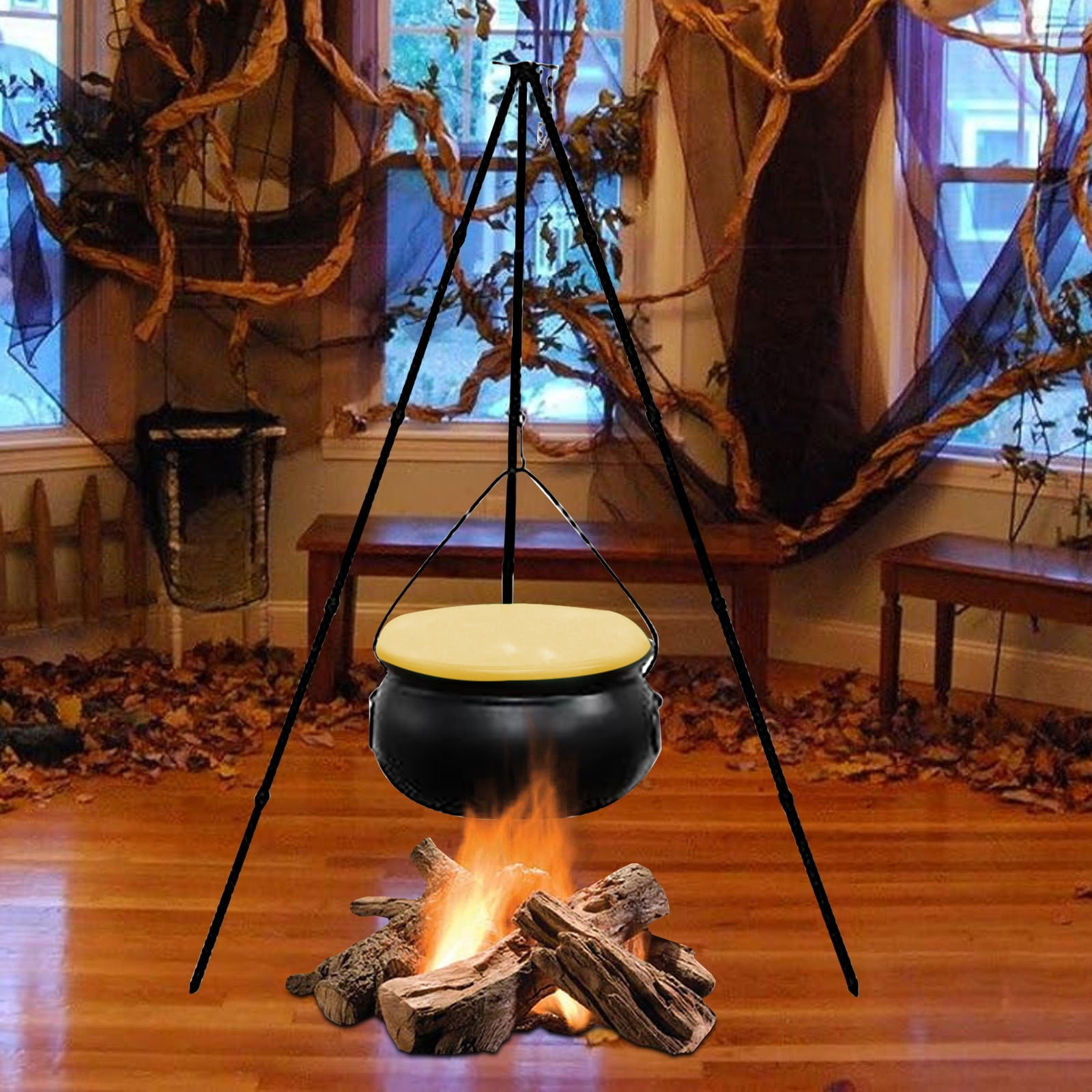 Cauldron Pot Halloween Decorations Outdoor - Witches Cauldron on Tripod ...