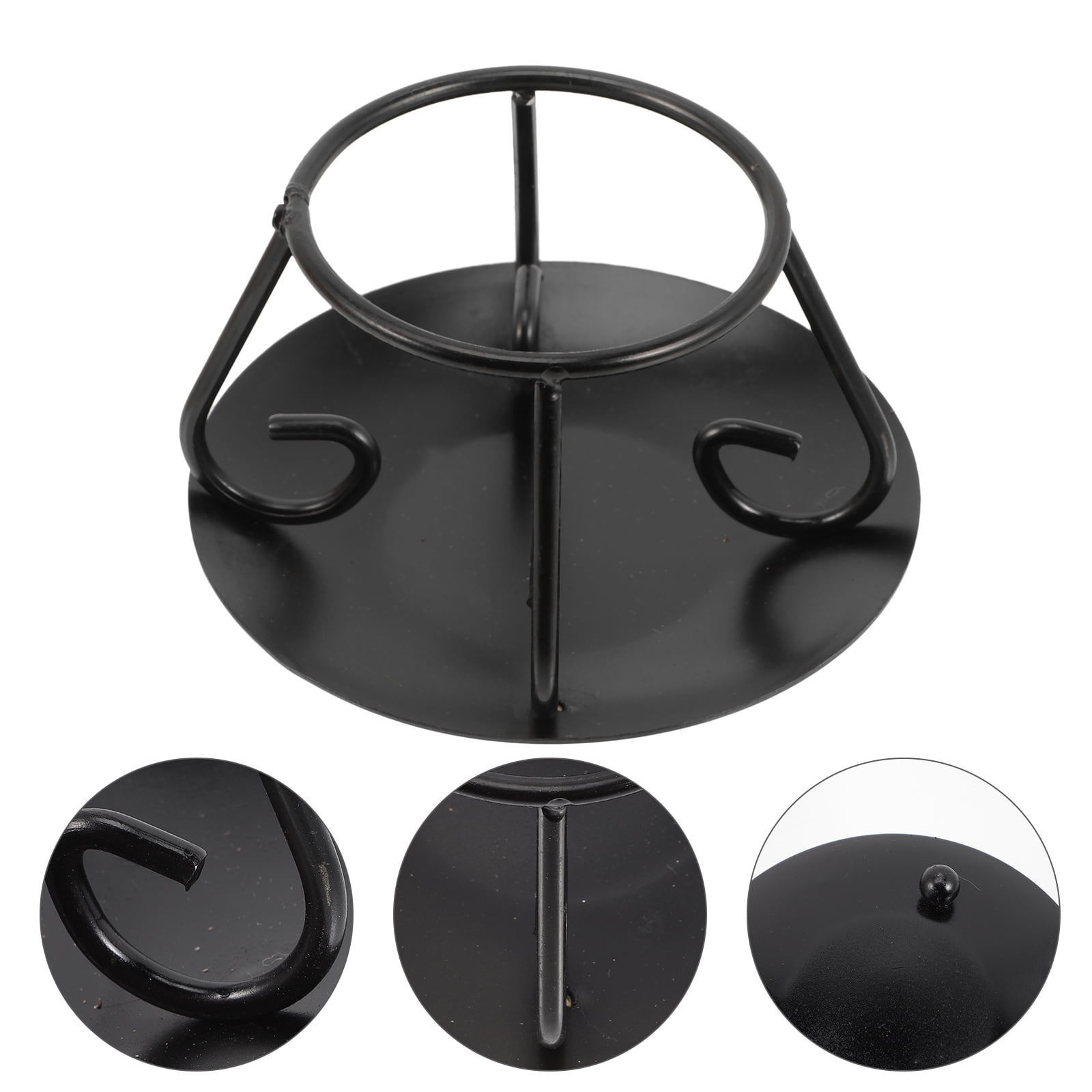 Tineasur Iron Cauldron Rack Stand Cooking Support Black Vintage Kitchen ...