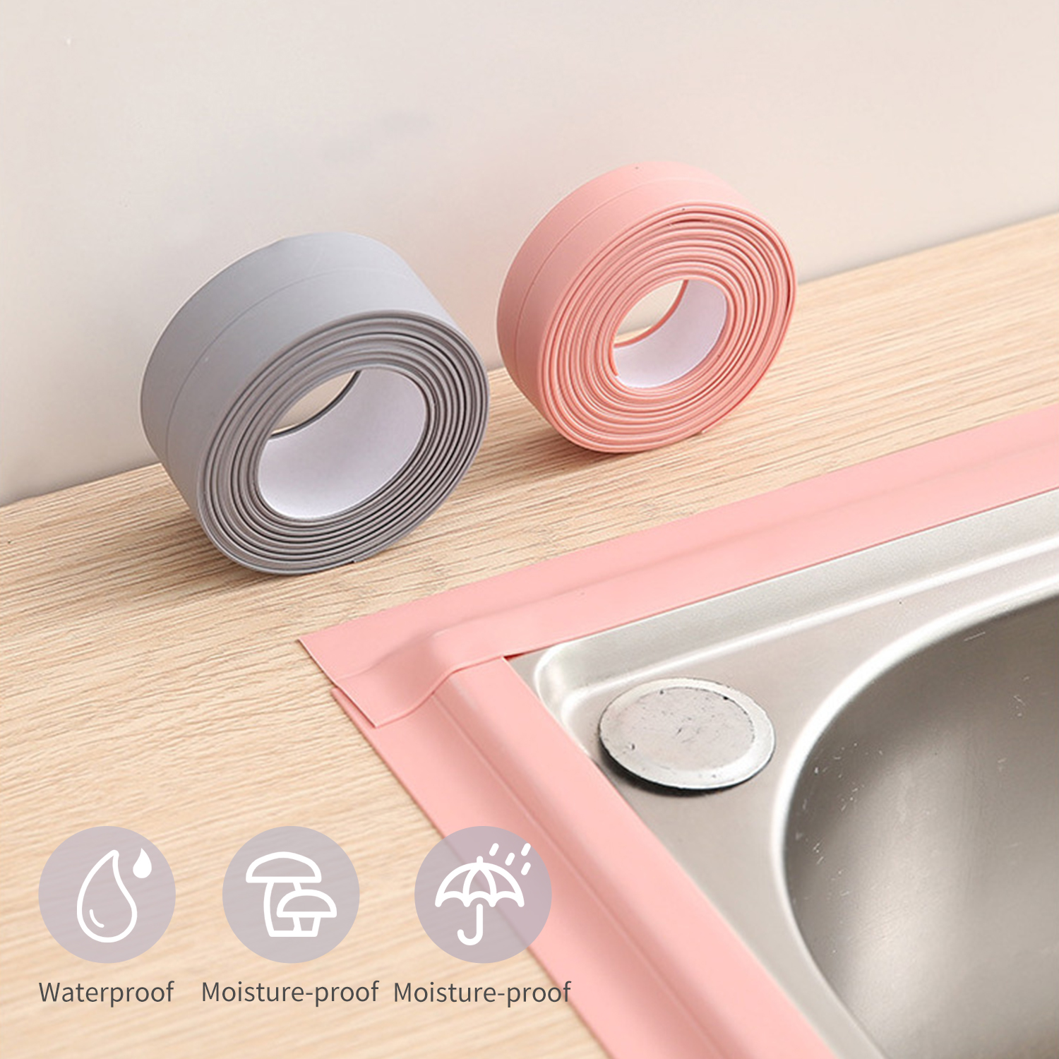 Caulk Strip,Countertop Floor Wall Floor Wall Sink Tape Kitchen ...