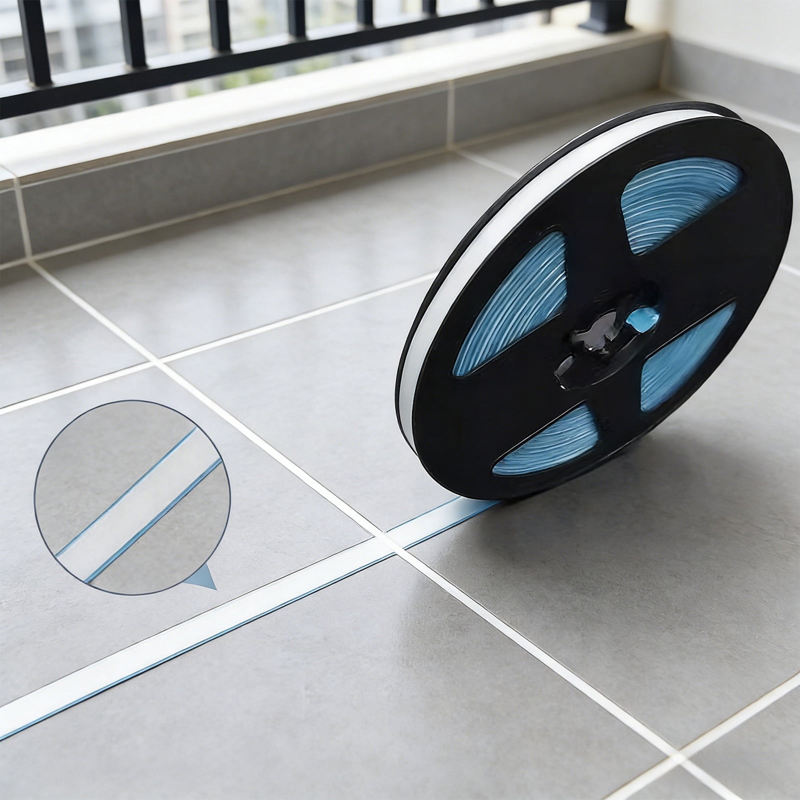 Caulk Tape, Flexible PVC Strip Filler Caulking Tape, 19.7ft Peel and ...