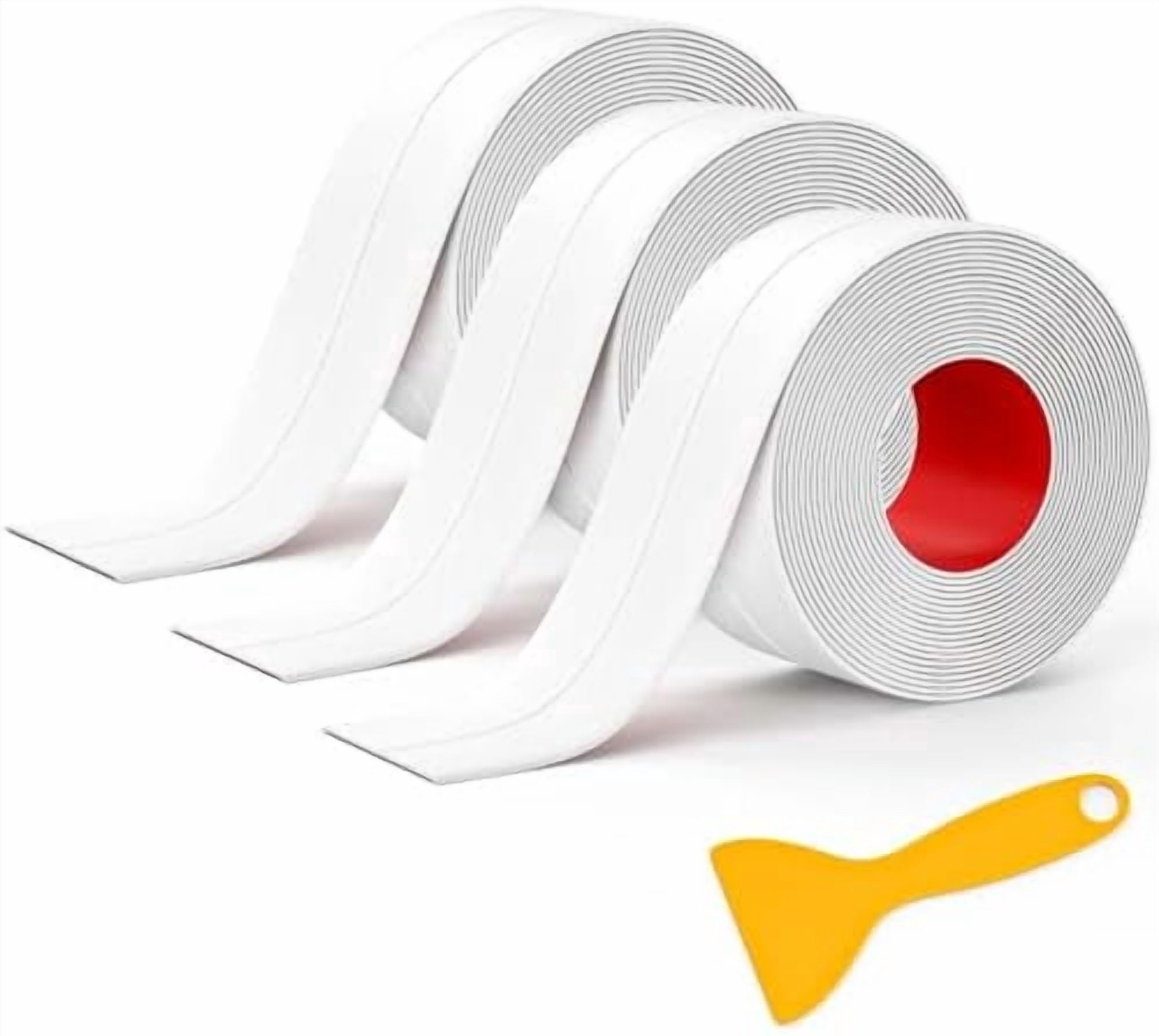 Caulk Tape Self , 3 Rolls White Caulking Sealant Strip for Kitchen ...