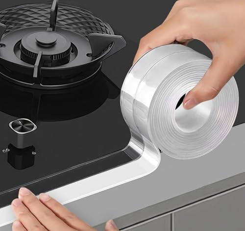 Caulk Tape Self Adhesive, Clear Toilet Caulk Sealant Tape, Shower Seal ...