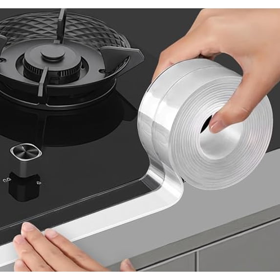 Caulk Tape Self Adhesive, Clear Toilet Caulk Sealant Tape, Shower Seal ...