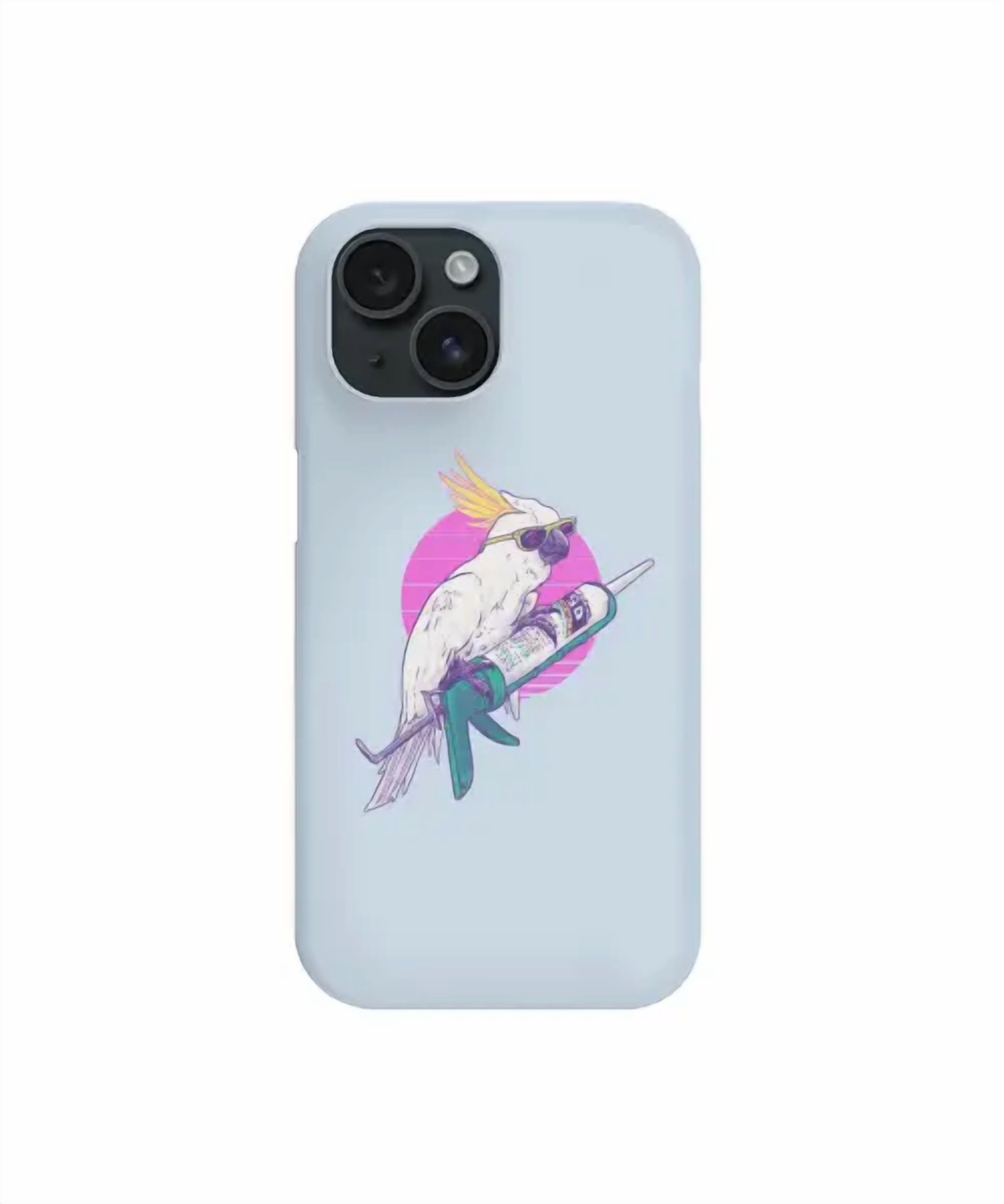 Caulkatoo Funny Cockatoo Bird Pun Art Phone Case for iPhone 16 15 14 13 ...