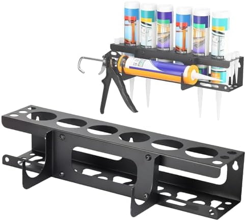 Caulking Gun and Tube Holder,Wall Mounted Hand Caulk Tools Storage Rack ...