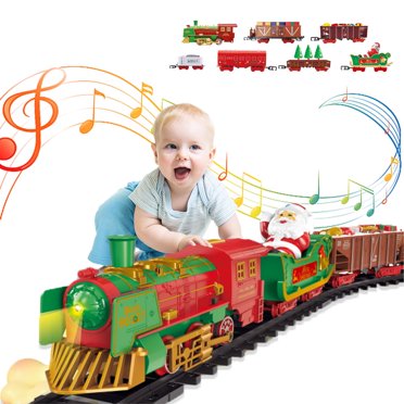 Disney Mickey Mouse Holiday Express Christmas Train Toy Set, 12 Piece ...