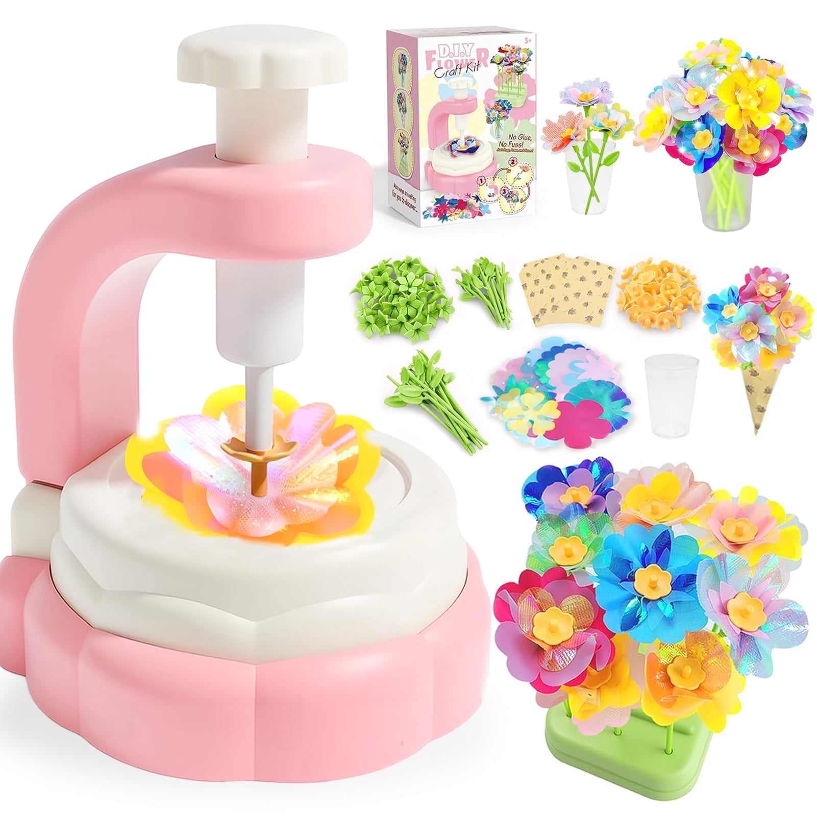 Sunforu, Fabric Flower Crafts for Kids, Build Your Own Flower Bouquet ...