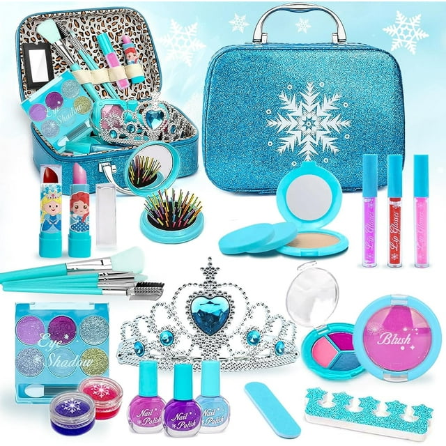 Caunedy Frozen Princess Make up Set for Girls, Washable and Non-Toxic ...