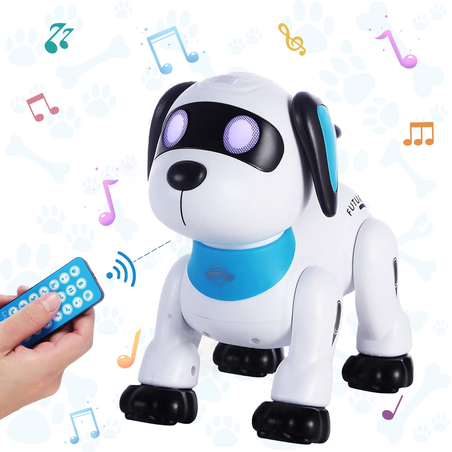 Caunedy Remote Control Robot Dog Toy, Programmable Interactive & Smart ...