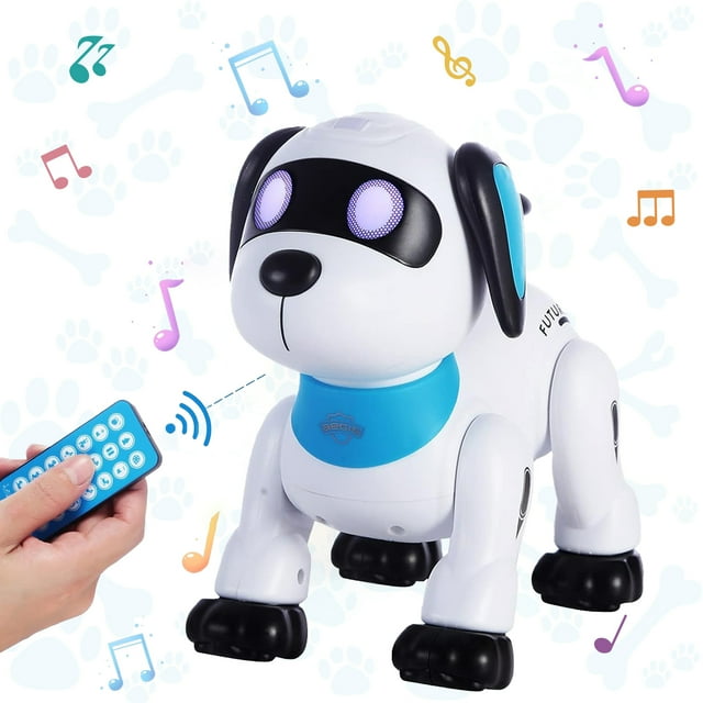 Caunedy Remote Control Robot Dog Toy, Programmable Interactive & Smart ...
