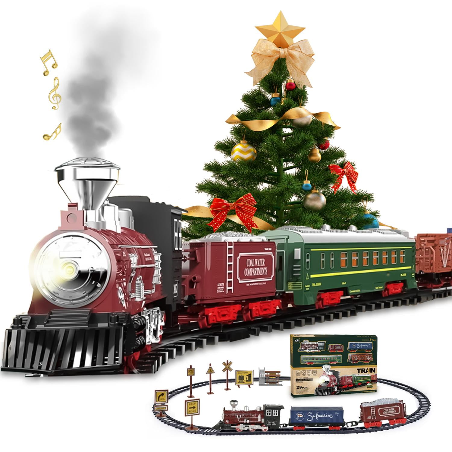 Caunedy Retro Toy Trains For Toddlers Electric Train Sets For Kids Caunedy Retro Toy Trains For Toddlers Electric Train Sets For Kids