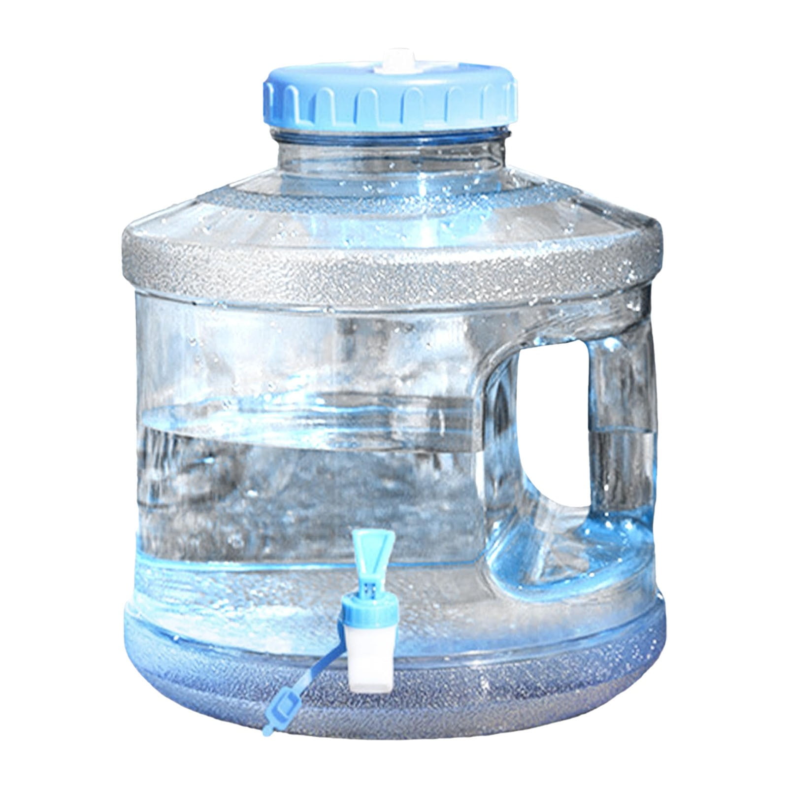Cauoiy Blue Water Container with Tap,Portable Bpa Free Water Tank with Handle,Small Capacity ...