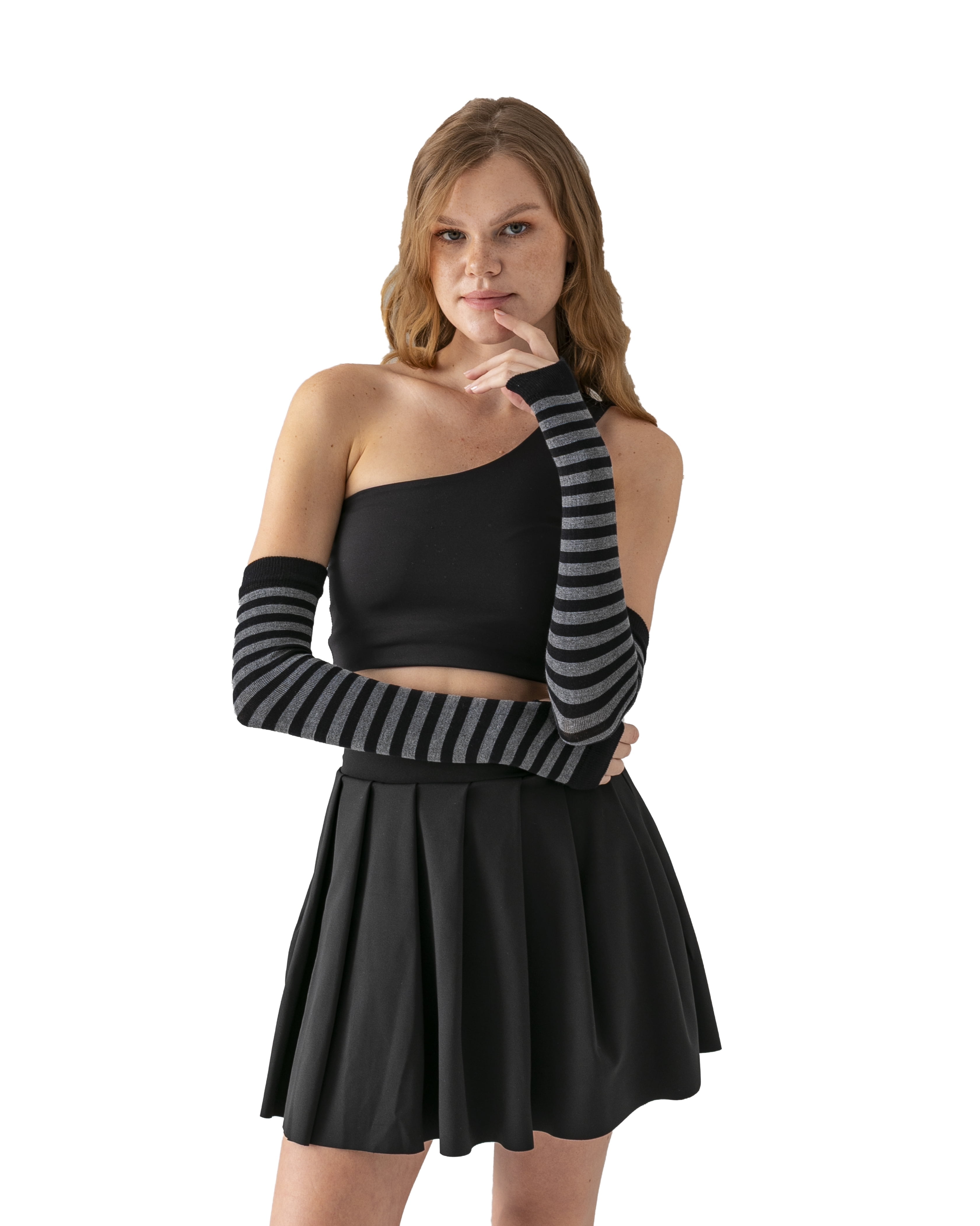 Causa Forcia Bamboo Arm Warmers for Women - Black & Grey - Walmart.com