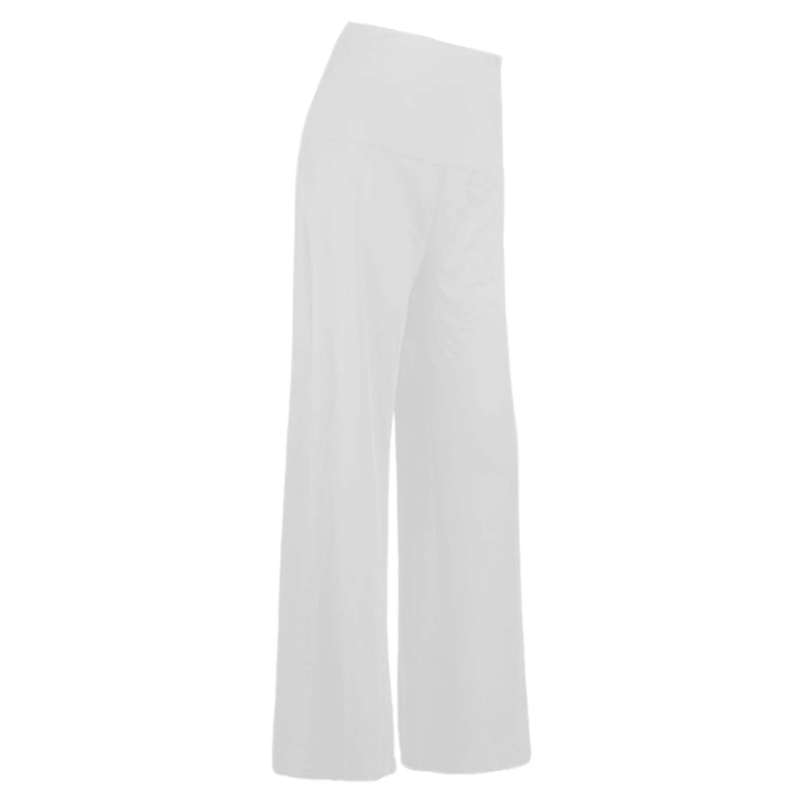 Causal Pants for Women High Waisted Slim Wide Leg Tummy Control Elastic ...