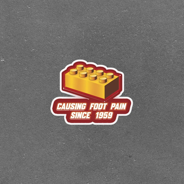 Causing Foot Pain Since 1959 Retro Brick Building Block Stickerphone ...