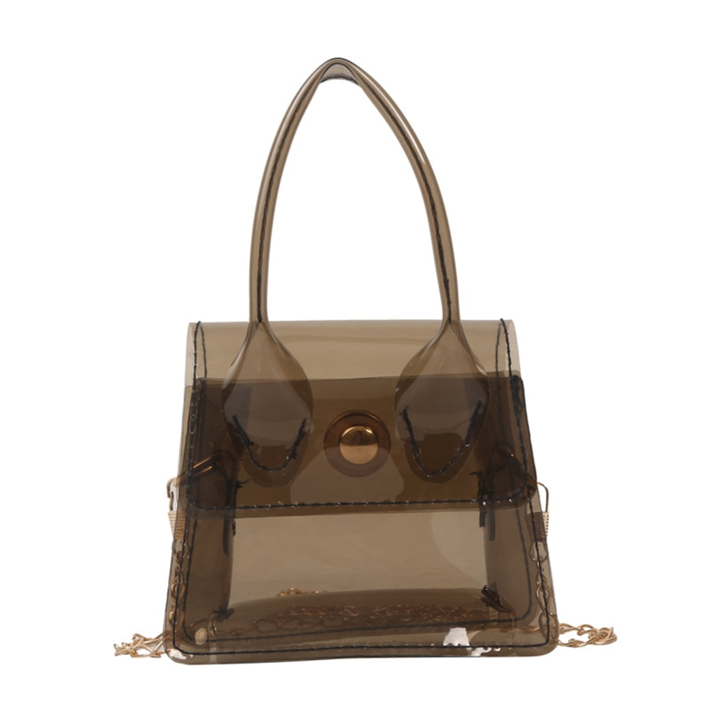 Causual Small Square Bag PVC Transparent Crossbody Bag for Women Female ...