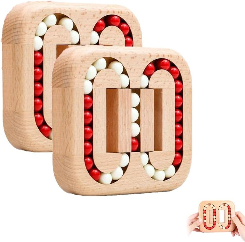 Cautiecimal Rotating Magic Bean Fingertip Toy Wood Puzzles,Funny Bean ...